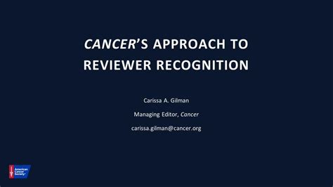 Pdf Cancer S Approach To Reviewer Recognition · Cancer S Approach To Reviewer Recognition
