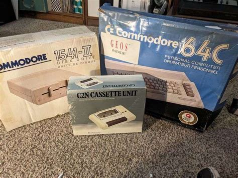 Commodore 64c C2n Cassette Unit And 1541 Ii Work Great Boxes Have Seen Better Days Tv Not