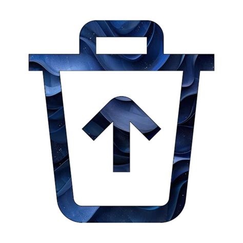 Premium Photo Icons Photo Trash Restore Blue Gradient Background