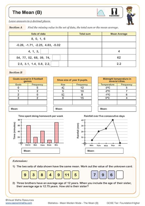 Year 7 Mean Median Mode Worksheets Pdf Printable Worksheets
