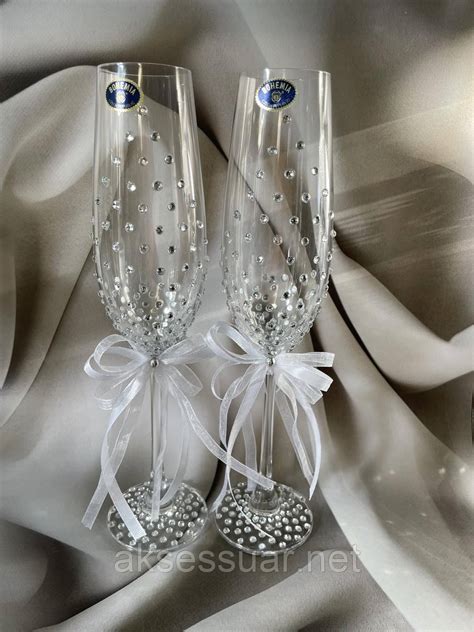 Весільні бокали для шампанського Id 407924312 ціна 650 ₴ купити на