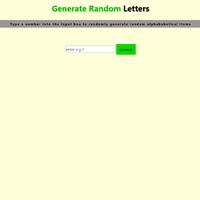Alphabetical Letter Generator Source Code SellAnyCode