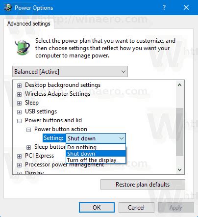 How To Change Power Button Action In Windows