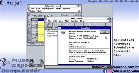 O Sistema Microsoft Windows For Workgroups 3 1 De 1992 Mcc Museu Capixaba Do Computador