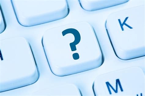Premium Photo Question Mark Help Computer Keyboard Ask Asking Solution Faq Symbol
