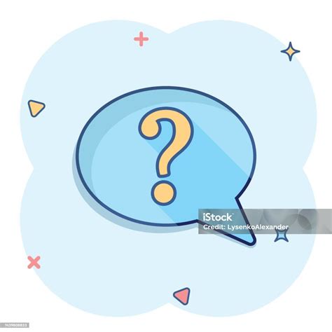 코믹 스타일의 물음표 아이콘 흰색 고립 된 배경에 토론 연설 거품 만화 벡터 그림 Faq 스플래시 효과 비즈니스 컨셉 개념에