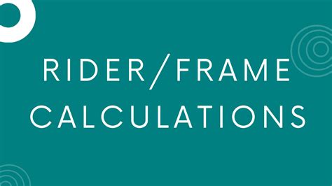Rider Frame Calculations Alfas Bike Hire