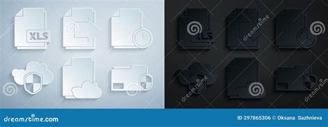 Set Cloud Storage Text Document Document With Clock And Shield Folder Protection Next Page