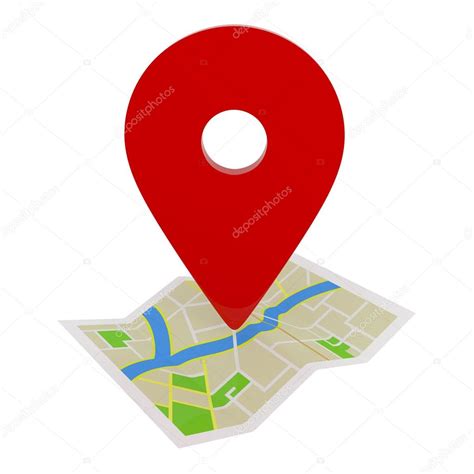 GPS Pointer On Route Map Isolated On White Stock Photo Silavsale 23746591