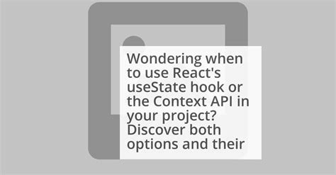 React Jobs On Linkedin React Usestate Vs Context Api When To Use Them