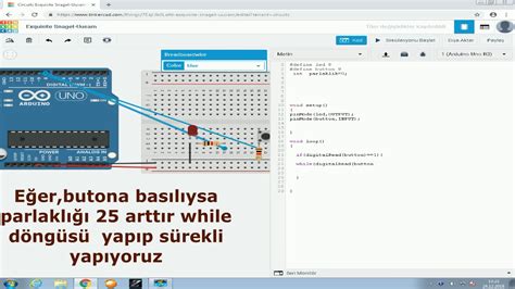 Arduino Buton ile Led Parlaklık Kontrolü Buton ile Led Parlaklık Ayarı YouTube