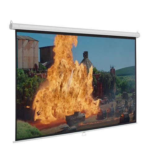 Manual Pull Down Projector Screen 60 Inch 4 3 Hd W Vicedeal
