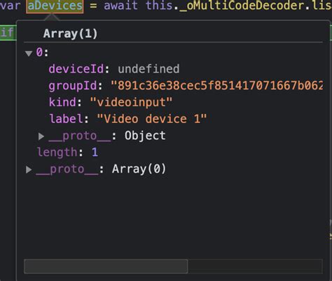 Listvideoinputdevices Returns Undefined Device Id · Issue 435 · Zxing Jslibrary · Github
