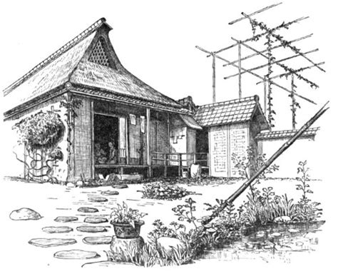 Ancient Japanese House Sketch Life In An Old Japanese House Vol7