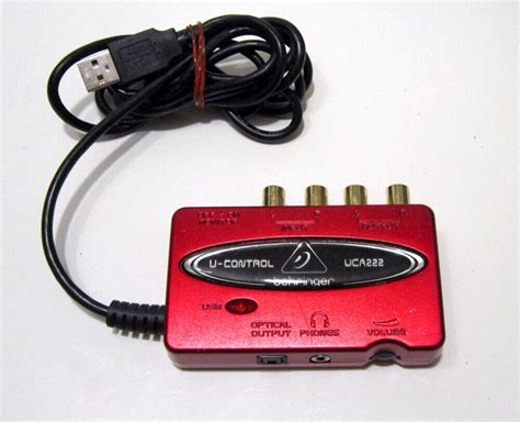mavin behringer u control uca222 red ultra low latency 2 in 2 out usb