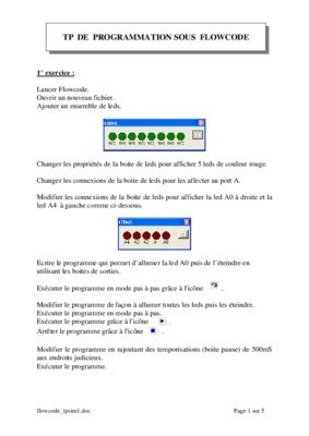 Flowcode 5 Pdf Notice Manuel D Utilisation