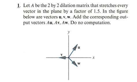 Solved Let A Be The 2 By 2 Dilation Matrix That Stretches