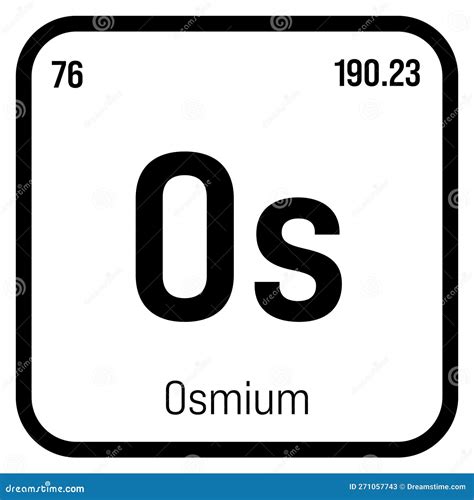 Osmium Os Periodic Table Element Royalty Free Stock Image 270372592