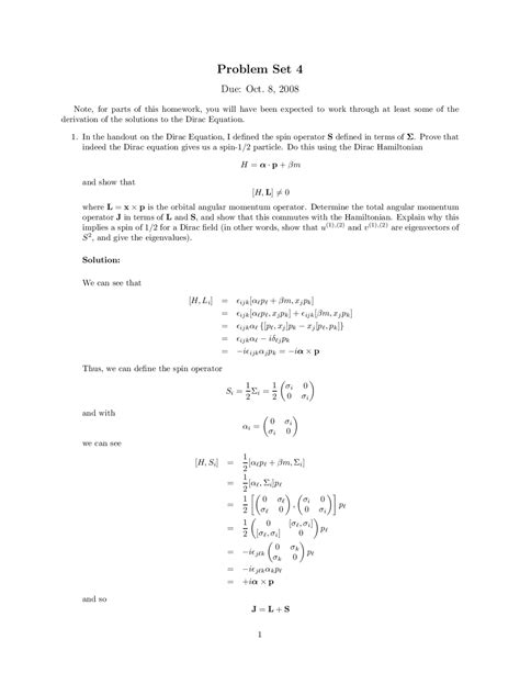 Problem Set 4 With Solutions Nuclear And Particle Physics Phys 771