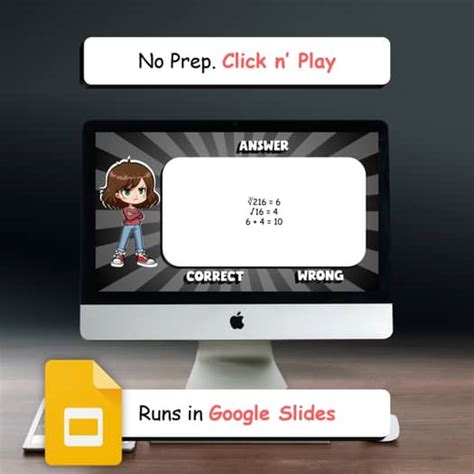 Use Square Root And Cube Root Symbols Very Unfair Game No Prep Grade 8 Math Review