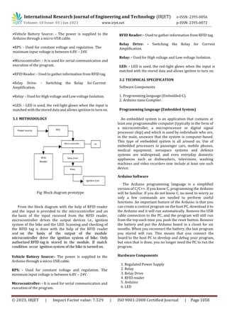 Design And Analysis Of Ignition Based On RFID By Arduino Nano Compiler