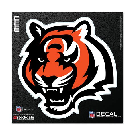 Cincinnati Bengals Decal 6x6 All Surface Logo Sports Fan Shop