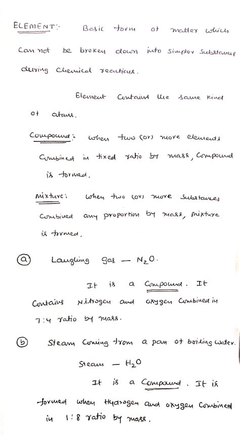 15 Classify Each Of These Substances As An Element A Compound Or A Mixture A A Wizedu