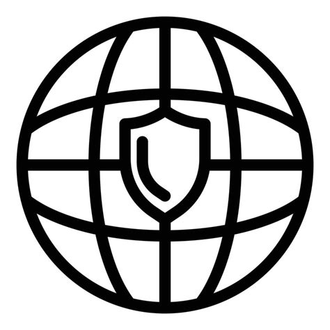 Global Fraud Protection Icon Outline Style 15666648 Vector Art At Vecteezy