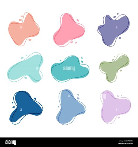 Set Of Abstract Liquid Blob Shape Design Vector Stock Vector Image And Art Alamy