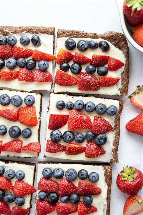 4th Of July Brownie Dessert Pizza