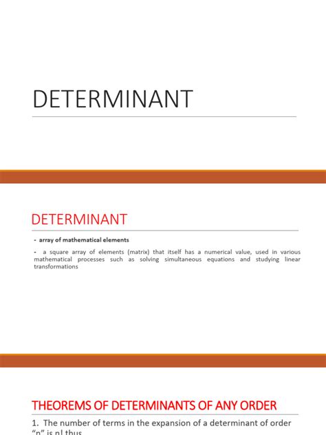 Determinant Pdf Matrix Mathematics Determinant