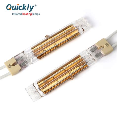 China Gold Coated Ir Heating Elements Tungsten Halogen Infrared Lamps