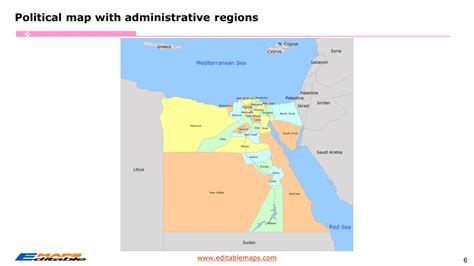 Egypt Map With 27 Governorates Editable Powerpoint Maps