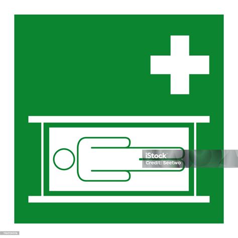비상 들것 기호 기호 흰색 배경에 격리 벡터 그림 Eps10 가정의 방에 대한 스톡 벡터 아트 및 기타 이미지 가정의 방 건강관리와 의술 구급차 Istock