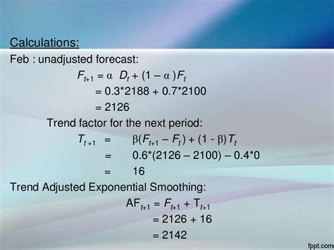 Trend Adjusted Exponential Smoothing Forecasting Metho Ds
