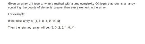 Solved Given An Array Of Integers Write A Method With A Chegg