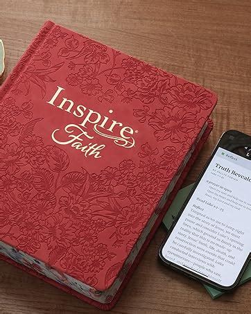 Tyndale Nlt Inspire Bible Large Print Hardcover Tranquil Blue