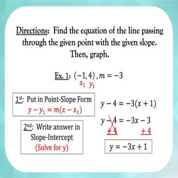 Writing Linear Equations Plus Graphing PowerPoint With Guided Notes
