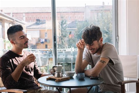 Gay Couple In Morning Del Colaborador De Stocksy Studio Serra Stocksy