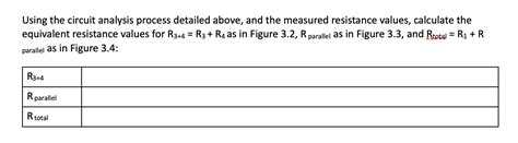 Solved Series Parallel Circuit Measurements The Resistor