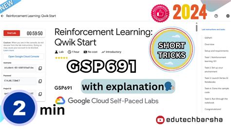 Reinforcement Learning Qwik Start Gsp691 Qwiklabs Arcade 2024 The Arcade June Speedrun