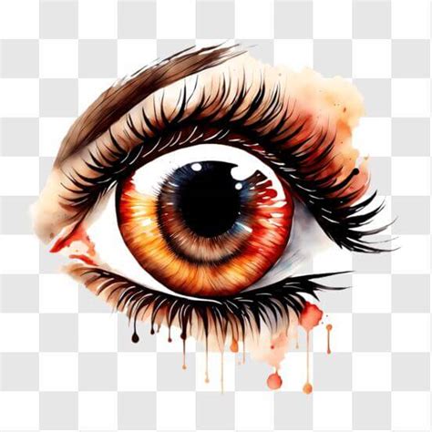 Download Colorful Eye Artwork With Dripping Paint Png Online Creative