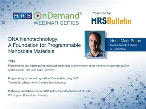 Free Video Dna Nanotechnology A Foundation For Programmable Nanoscale Materials From Materials