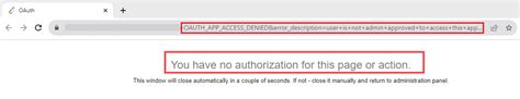 error you have no authorization for this page or action revenue