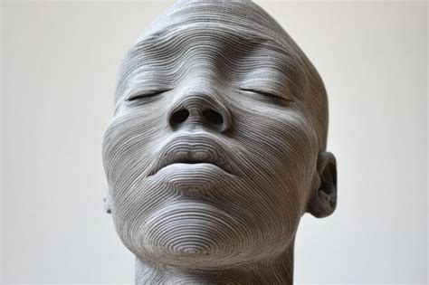 Synaptic Transmission Cognitive Overload And Brain Architecture Abstract Face In White Tones