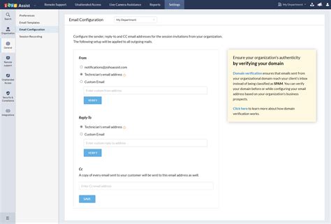 Email Configuration