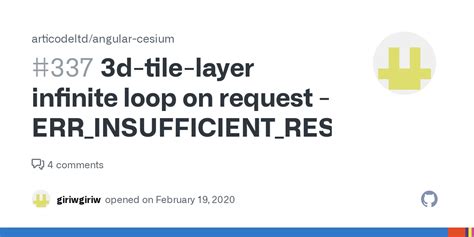 D Tile Layer Infinite Loop On Request Err Insufficient Resources Issue Articodeltd