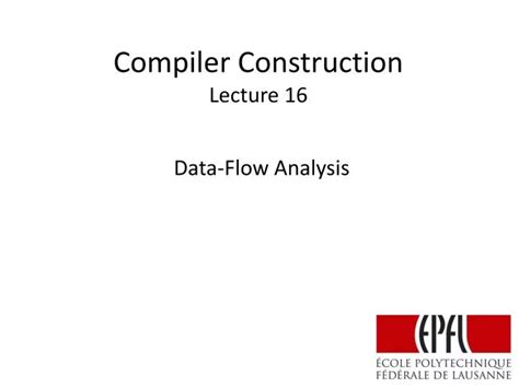 Ppt Compiler Construction Lecture 16 Powerpoint Presentation Free
