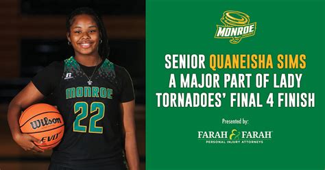 Monroe Senior Quaneisha Sims A Major Part Of Lady Tornadoes Final 4