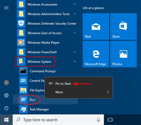 Ways To Add Run Command To Start Menu Taskbar In Windows Password Recovery
